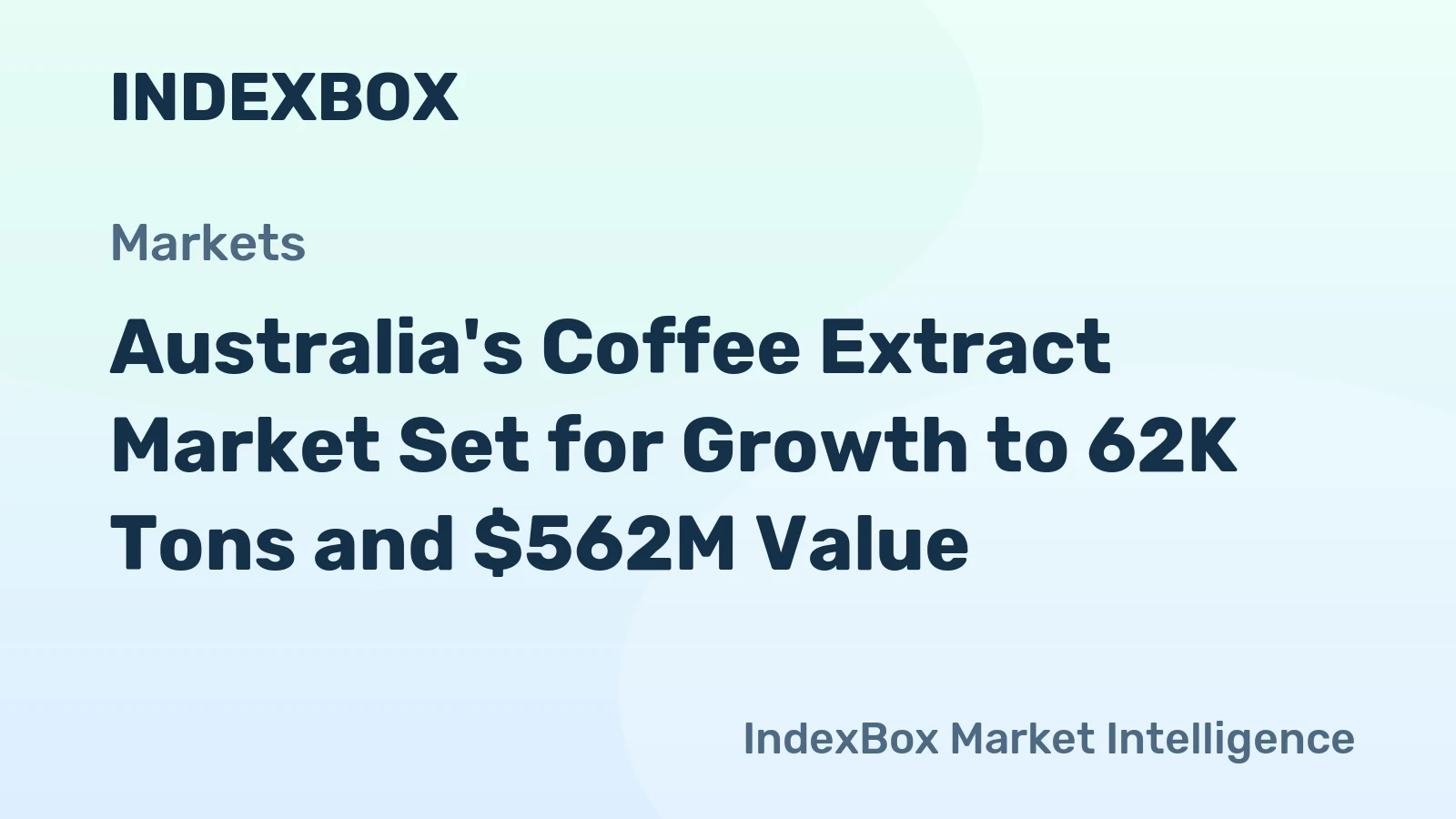 Australia's Coffee Extract Market Set for Growth to 62K Tons and $562M Value