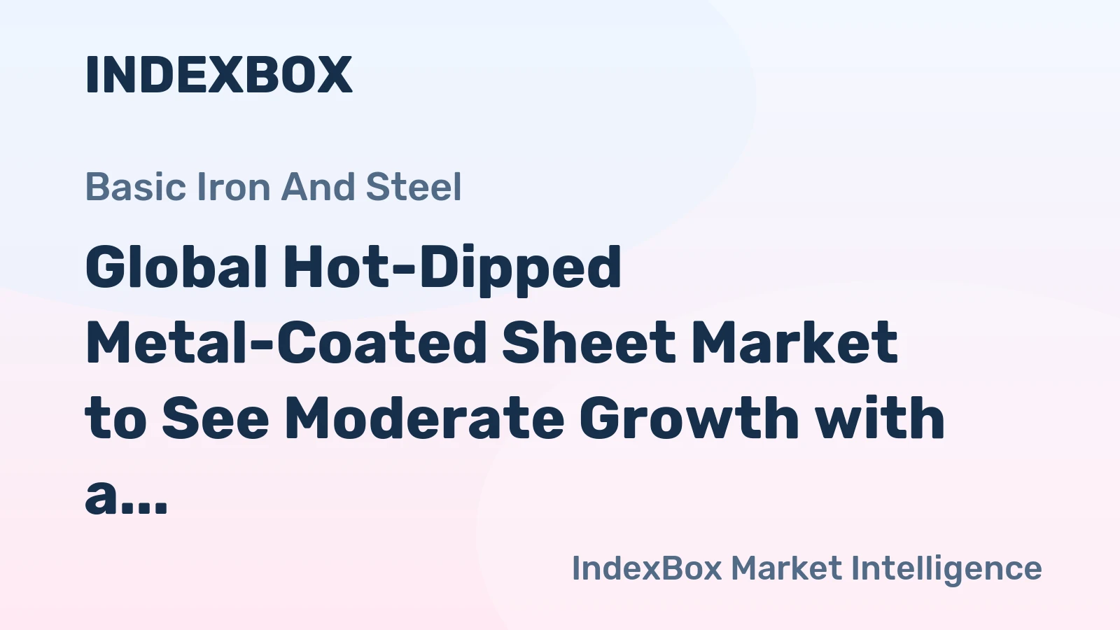 Global Hot-Dipped Metal-Coated Sheet Market to See Moderate Growth with a CAGR of +1.1%