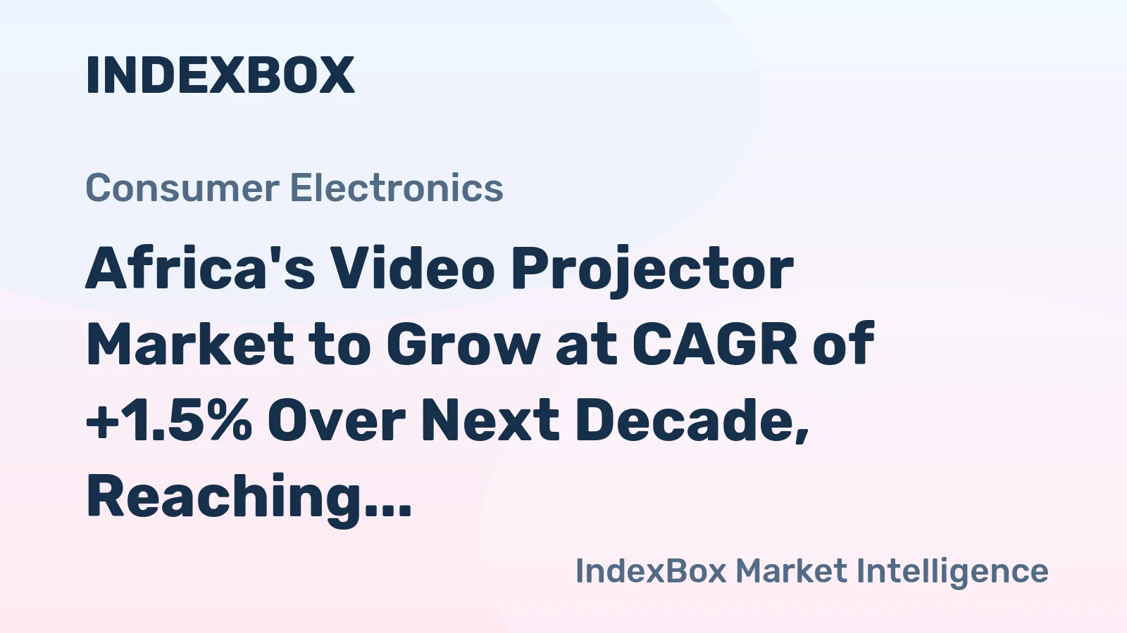 Africa's Video Projector Market to Grow at CAGR of +1.5% Over Next Decade, Reaching $63M by 2035