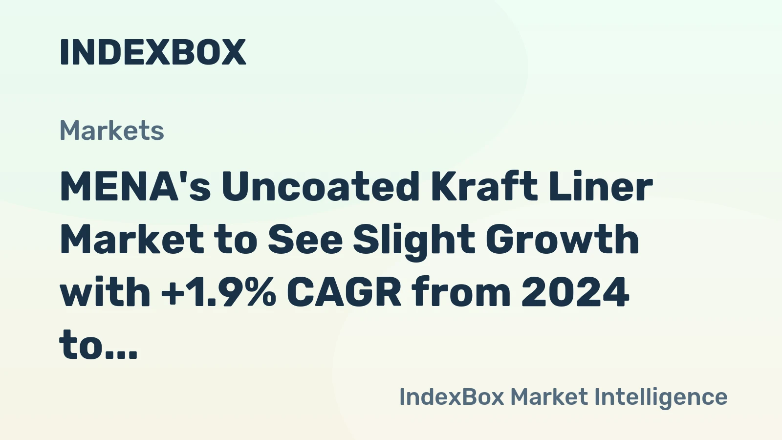 MENA's Uncoated Kraft Liner Market to See Slight Growth with +1.9% CAGR from 2024 to 2035