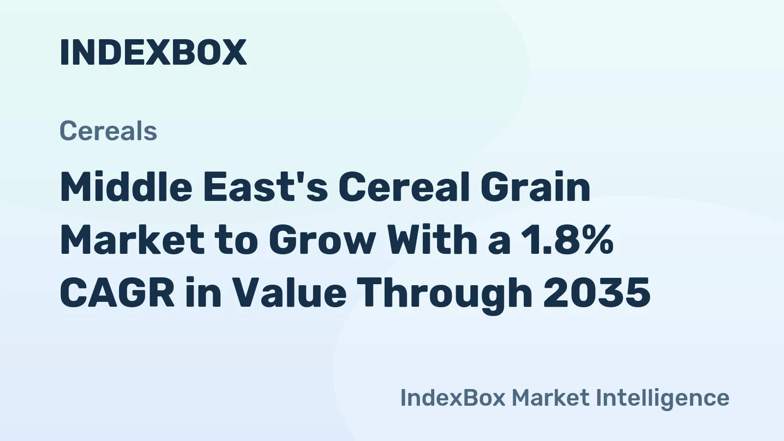 Middle East's Cereal Grain Market to Grow With a 1.8% CAGR in Value Through 2035