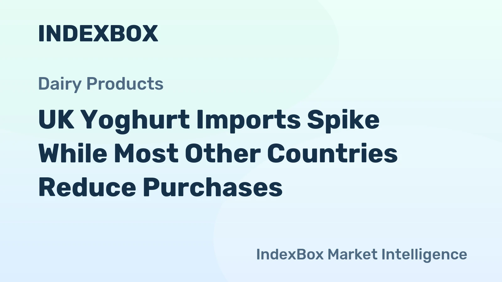 UK Yoghurt Imports Spike While Most Other Countries Reduce Purchases