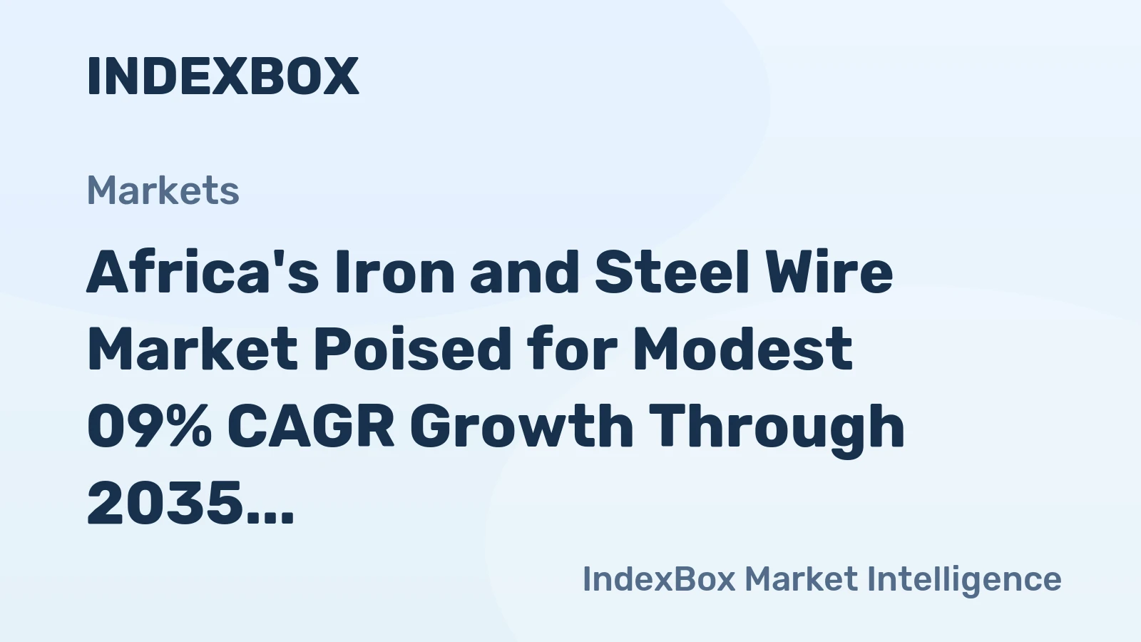 Africa's Iron and Steel Wire Market Poised for Modest 09% CAGR Growth Through 2035
