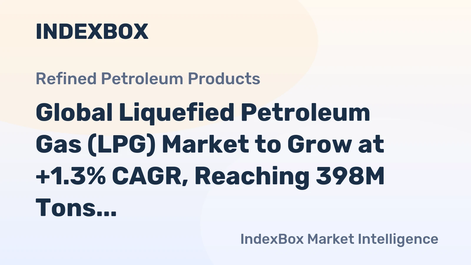 Global Liquefied Petroleum Gas (LPG) Market to Grow at +1.3% CAGR, Reaching 398M Tons by 2035