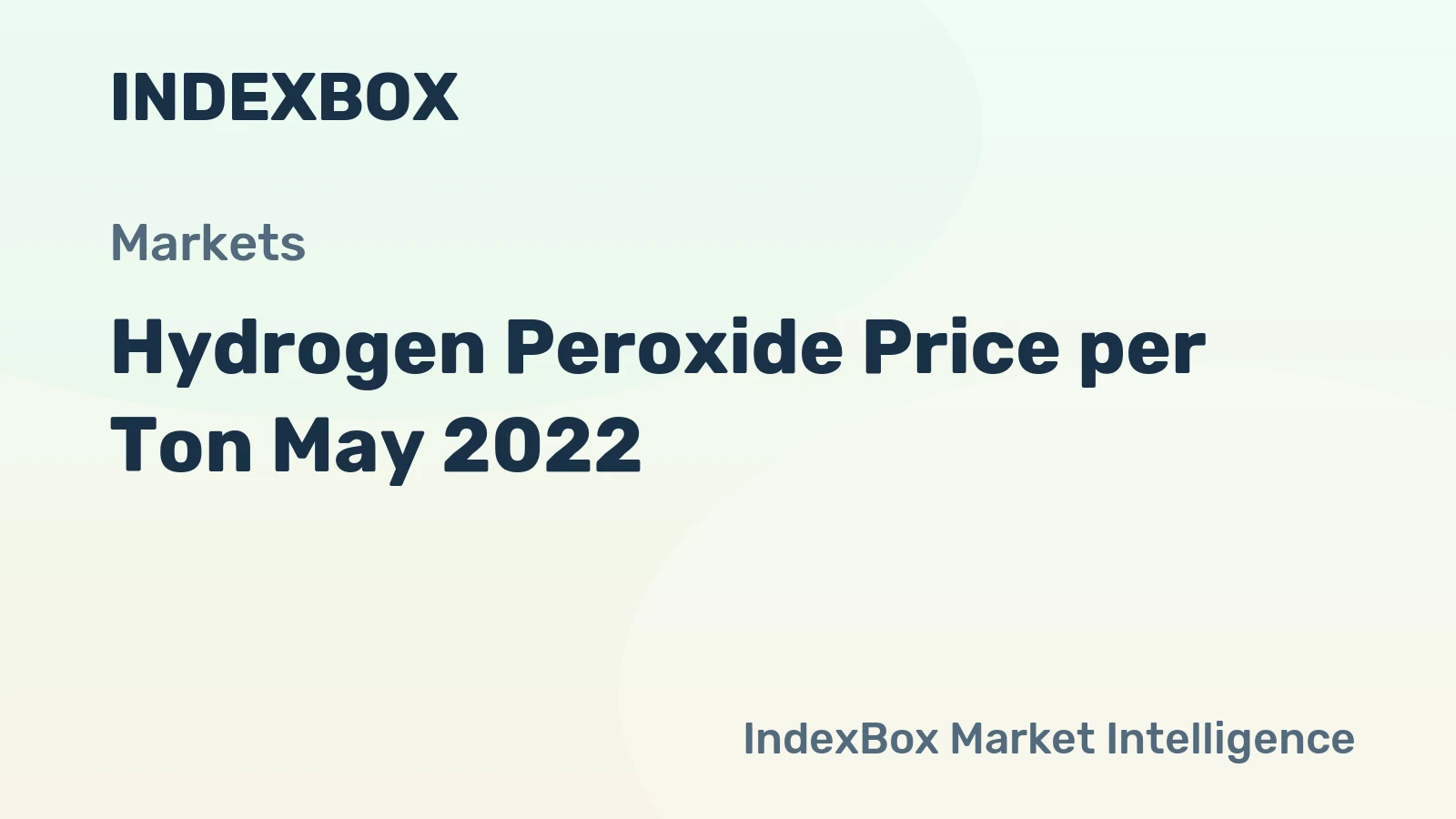 Hydrogen Peroxide Price per Ton May 2022