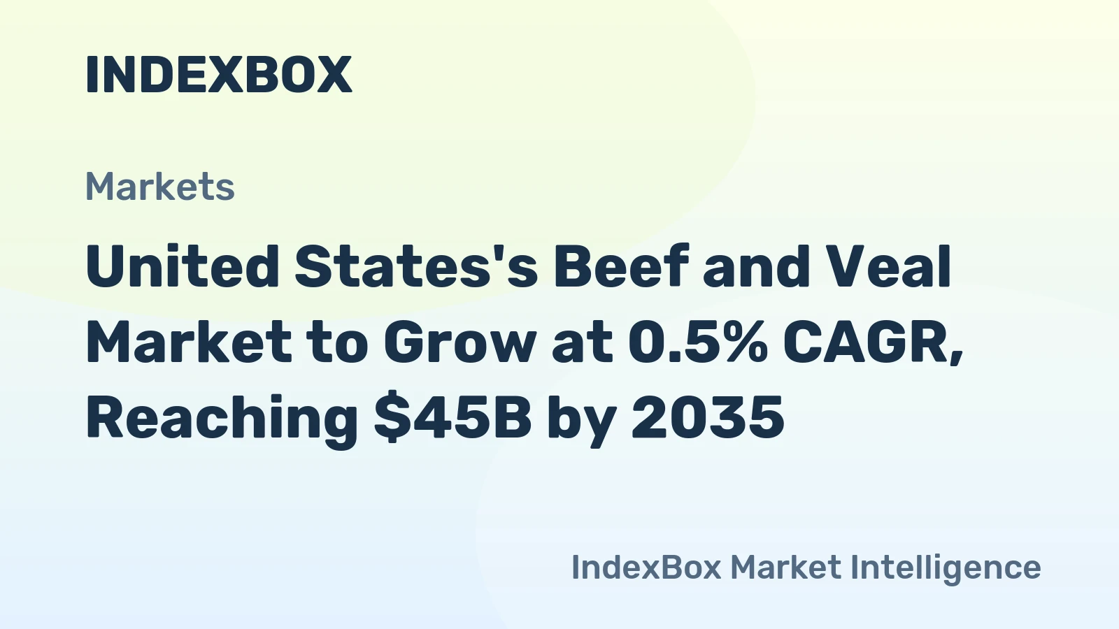 United States's Beef and Veal Market to Grow at 0.5% CAGR, Reaching $45B by 2035