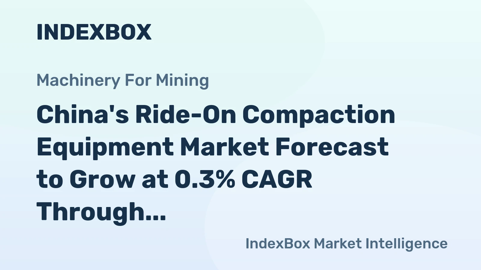 China's Ride-On Compaction Equipment Market Forecast to Grow at 0.3% CAGR Through 2035