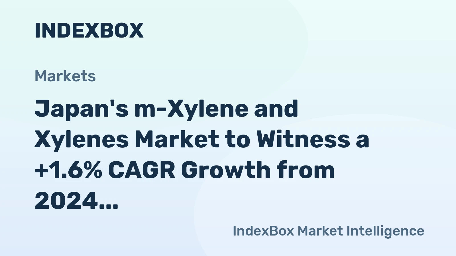 Japan's m-Xylene and Xylenes Market to Witness a +1.6% CAGR Growth from 2024 to 2035