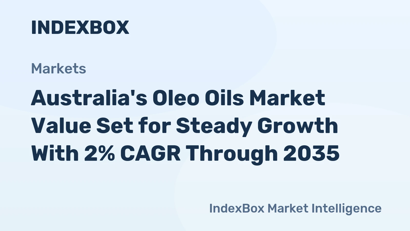 Australia's Oleo Oils Market Value Set for Steady Growth With 2% CAGR Through 2035