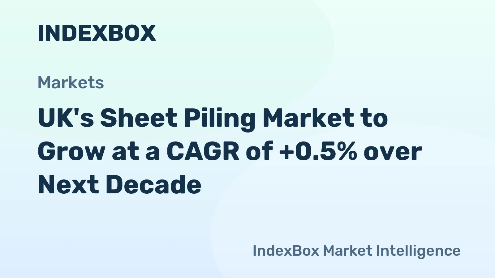 UK's Sheet Piling Market to Grow at a CAGR of +0.5% over Next Decade