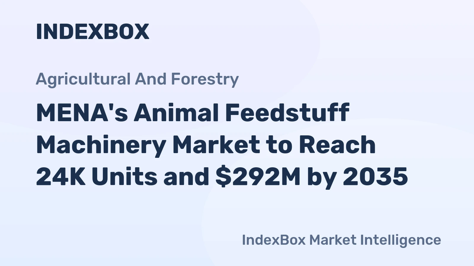 MENA's Animal Feedstuff Machinery Market to Reach 24K Units and $292M by 2035
