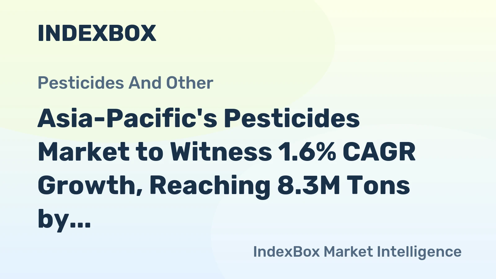Asia-Pacific's Pesticides Market to Witness 1.6% CAGR Growth, Reaching 8.3M Tons by 2035