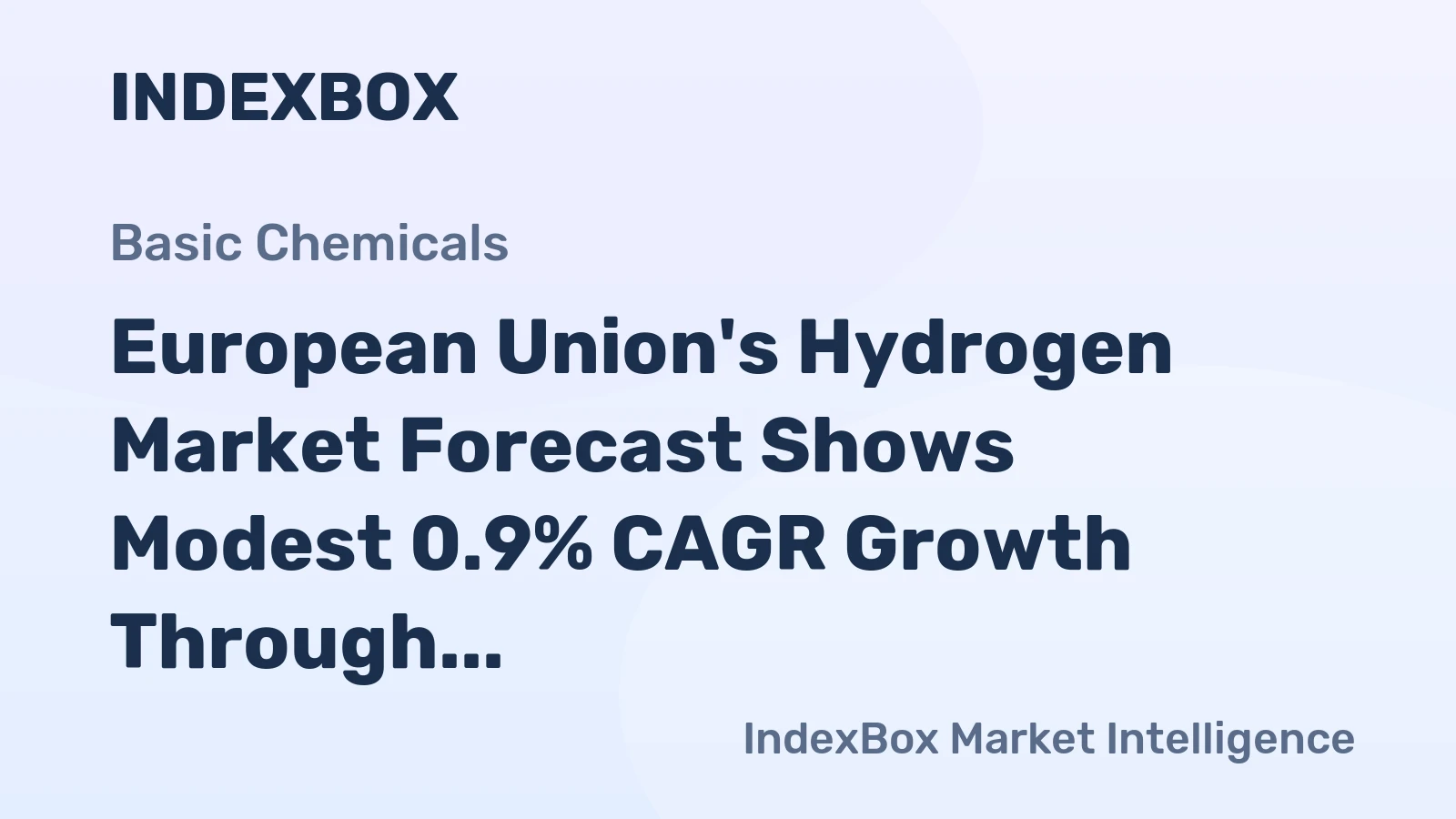 European Union's Hydrogen Market Forecast Shows Modest 0.9% CAGR Growth Through 2035