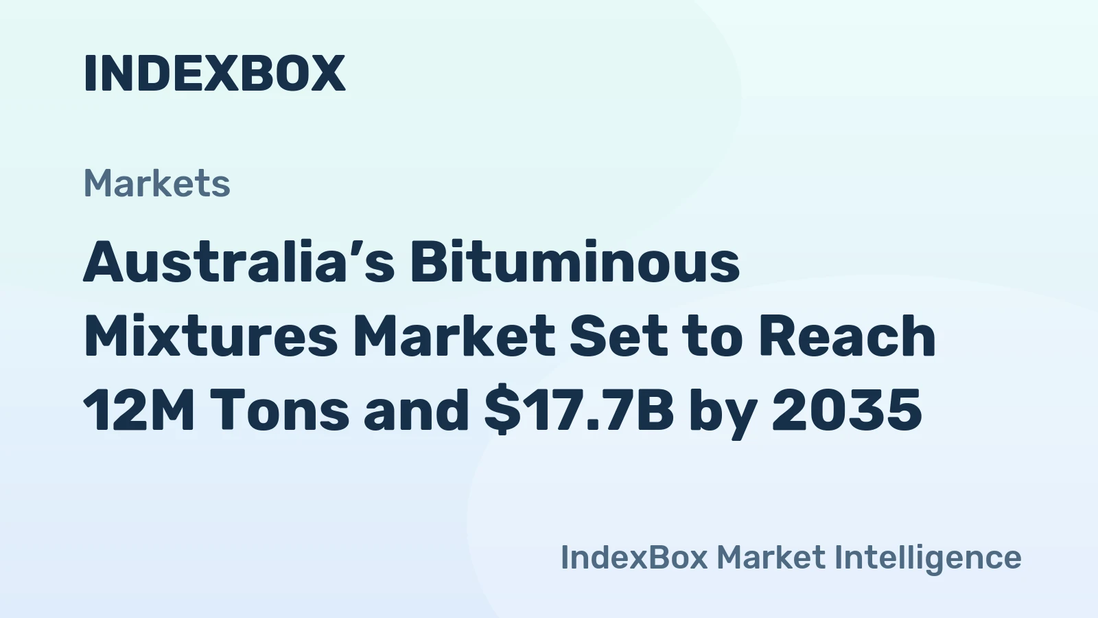 Australia’s Bituminous Mixtures Market Set to Reach 12M Tons and $17.7B by 2035
