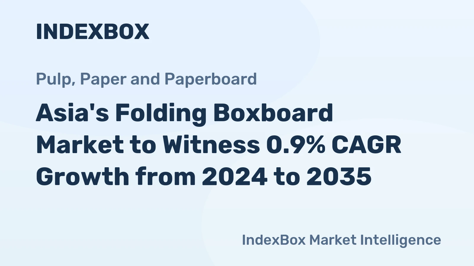 Asia's Folding Boxboard Market to Witness 0.9% CAGR Growth from 2024 to 2035