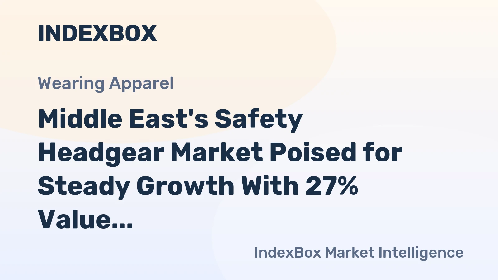 Middle East's Safety Headgear Market Poised for Steady Growth With 27% Value CAGR Through 2035