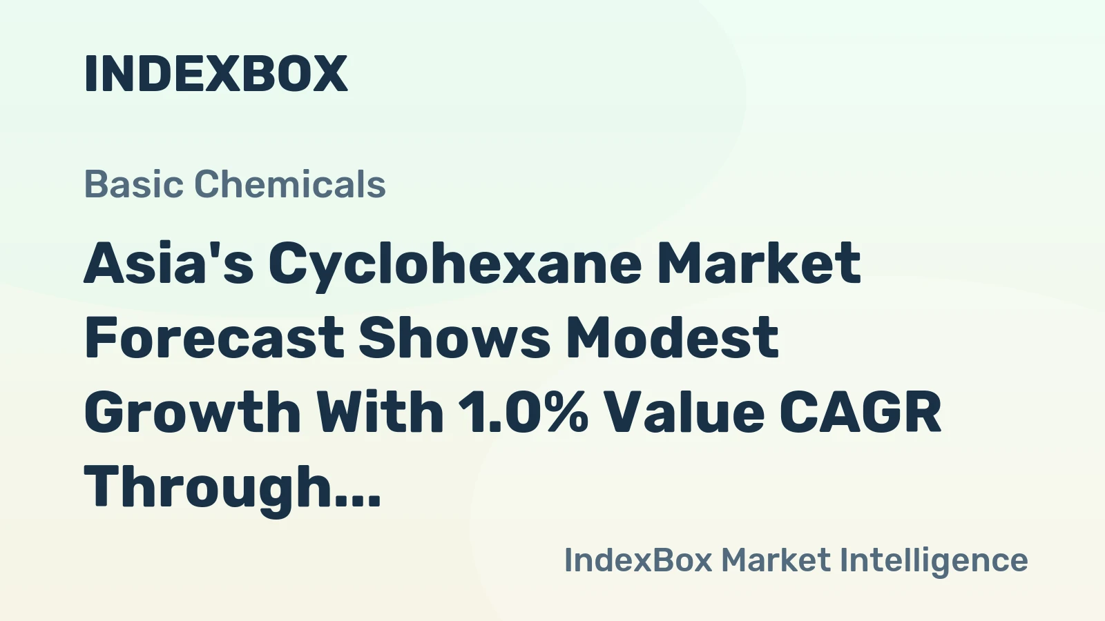 Asia's Cyclohexane Market Forecast Shows Modest Growth With 1.0% Value CAGR Through 2035