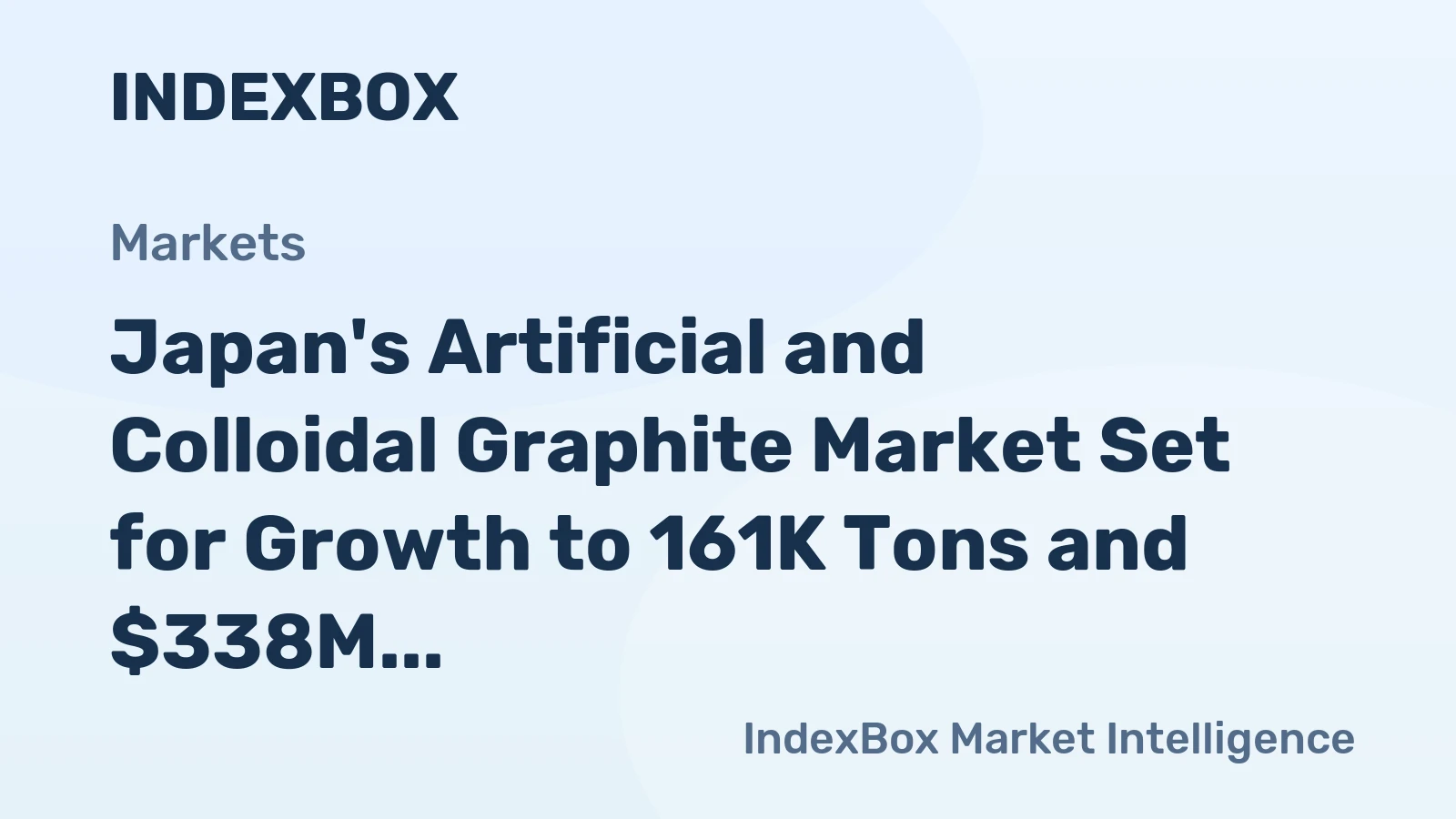 Japan's Artificial and Colloidal Graphite Market Set for Growth to 161K Tons and $338M by 2035