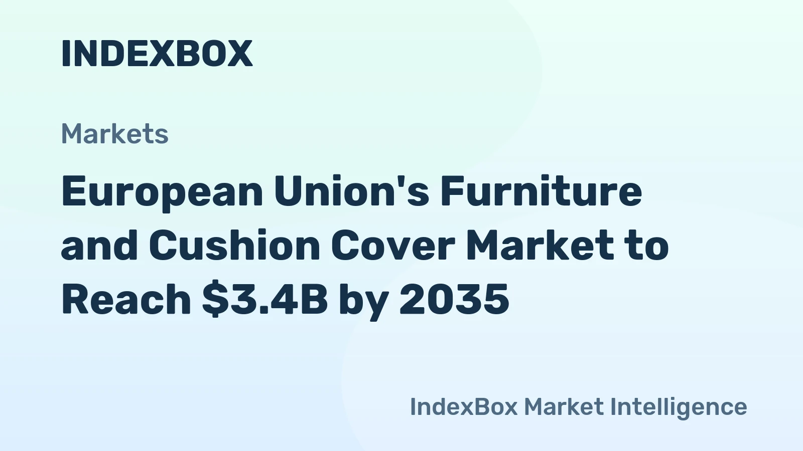 European Union's Furniture and Cushion Cover Market to Reach $3.4B by 2035
