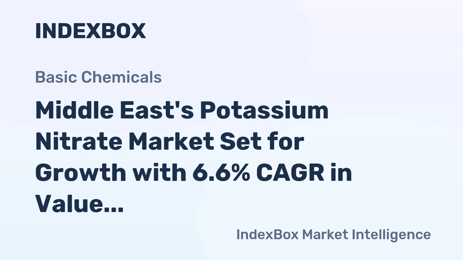 Middle East's Potassium Nitrate Market Set for Growth with 6.6% CAGR in Value