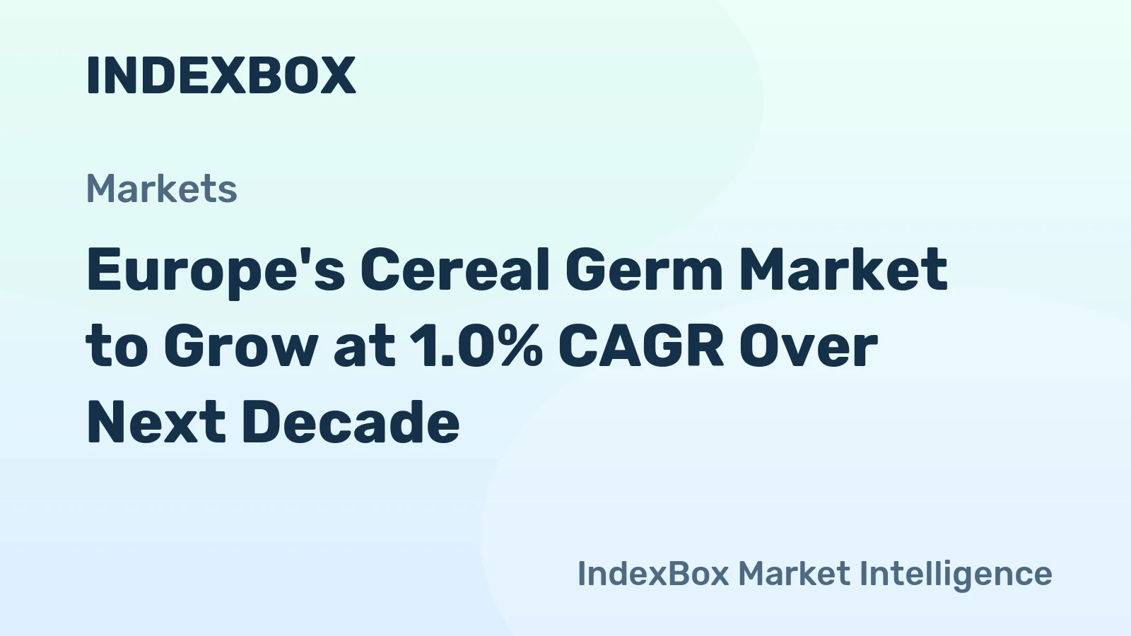 Europe's Cereal Germ Market to Grow at 1.0% CAGR Over Next Decade