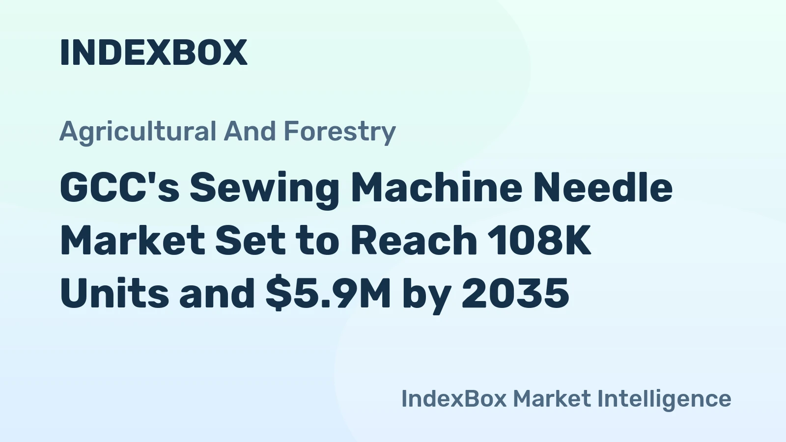 GCC's Sewing Machine Needle Market Set to Reach 108K Units and $5.9M by 2035