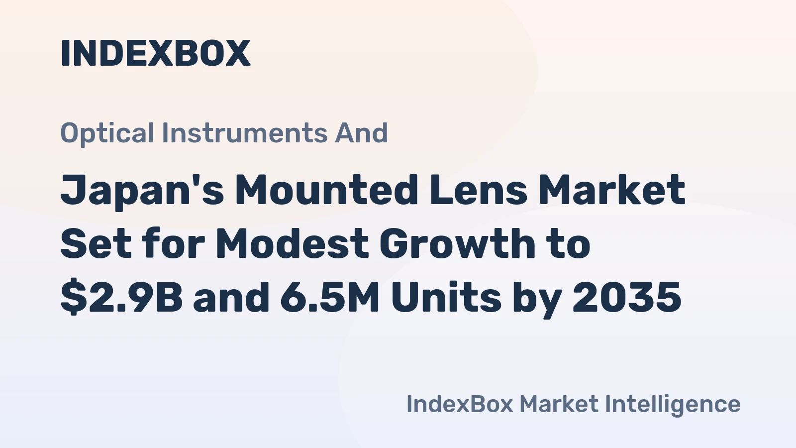 Japan's Mounted Lens Market Set for Modest Growth to $2.9B and 6.5M Units by 2035