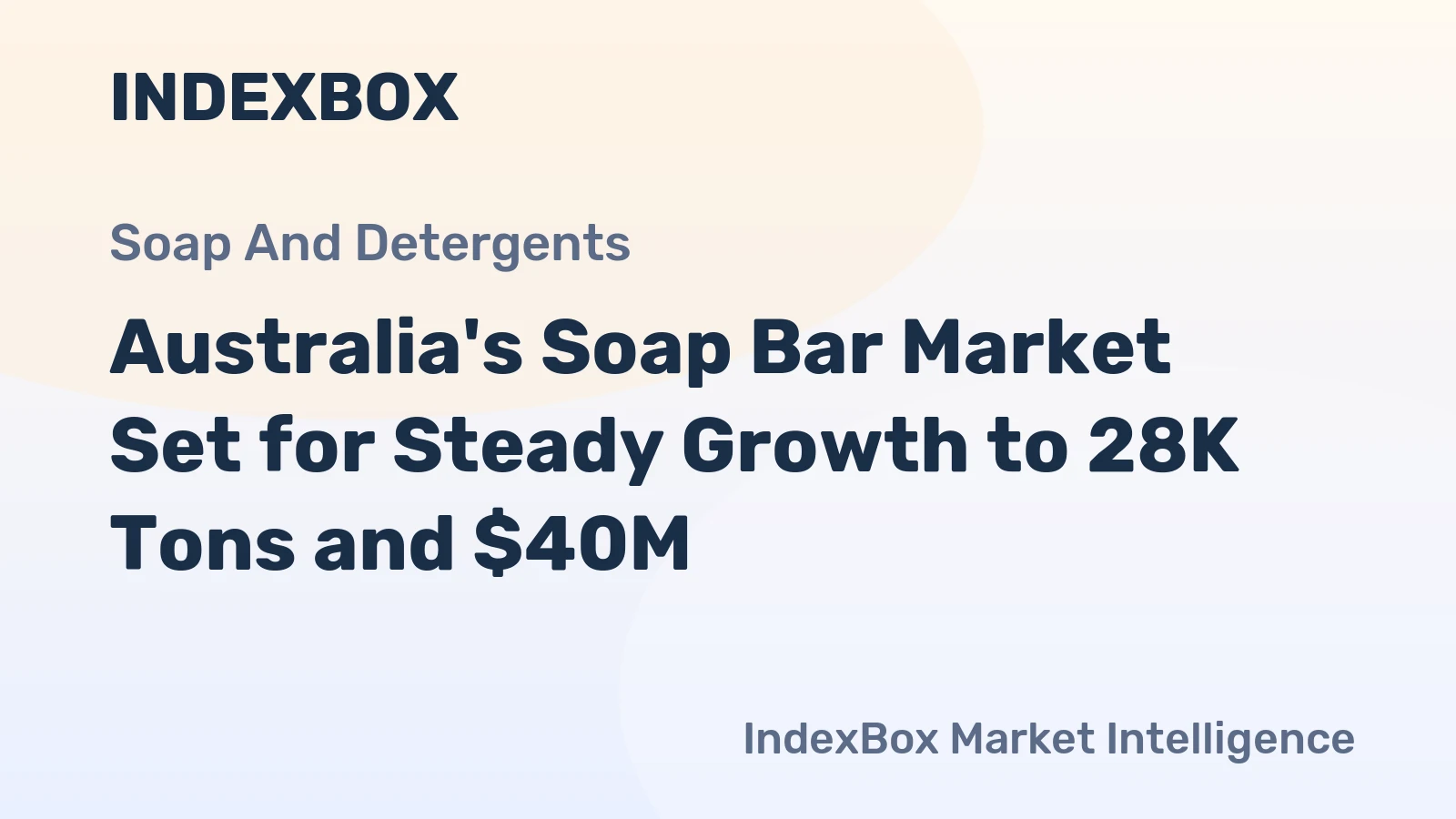 Australia's Soap Bar Market Set for Steady Growth to 28K Tons and $40M