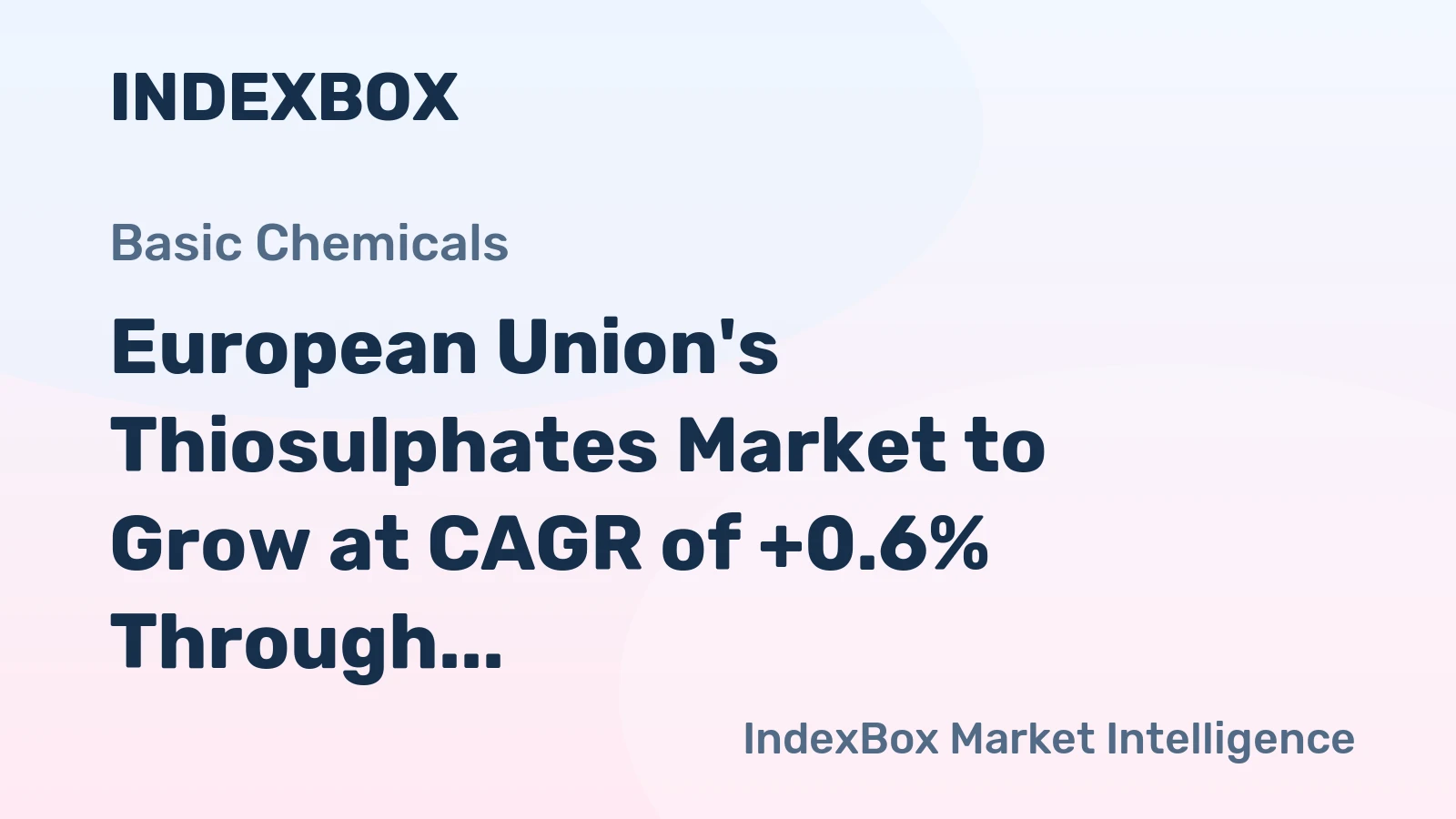 European Union's Thiosulphates Market to Grow at CAGR of +0.6% Through 2035, Reaching $74M in Value