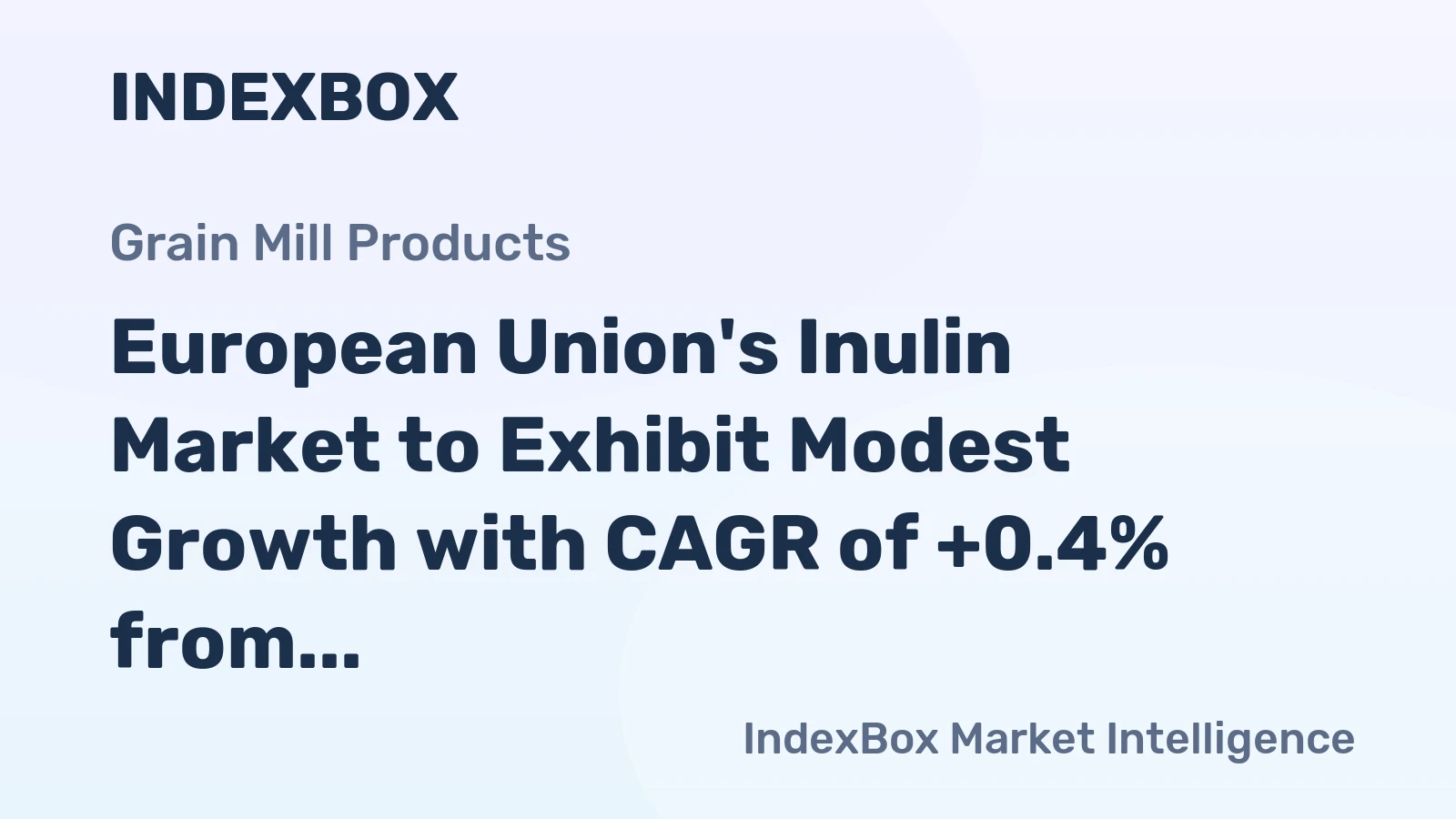 European Union's Inulin Market to Exhibit Modest Growth with CAGR of +0.4% from 2024 to 2035