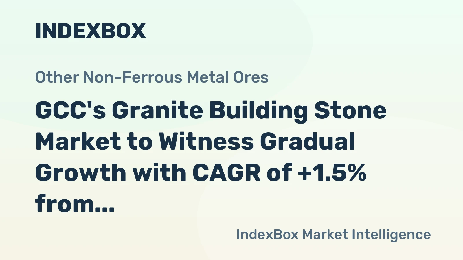 GCC's Granite Building Stone Market to Witness Gradual Growth with CAGR of +1.5% from 2024 to 2035