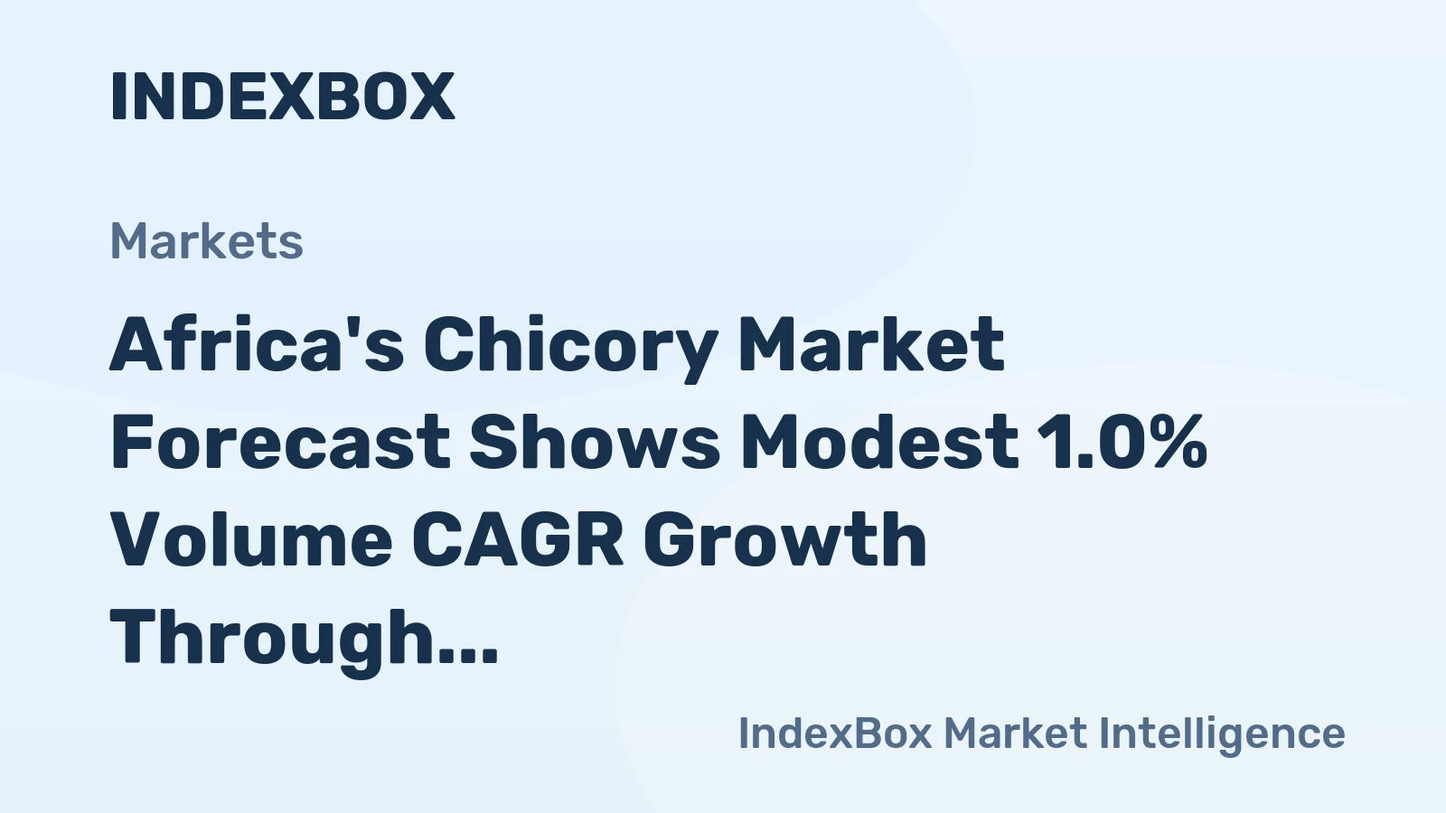Africa's Chicory Market Forecast Shows Modest 1.0% Volume CAGR Growth Through 2035