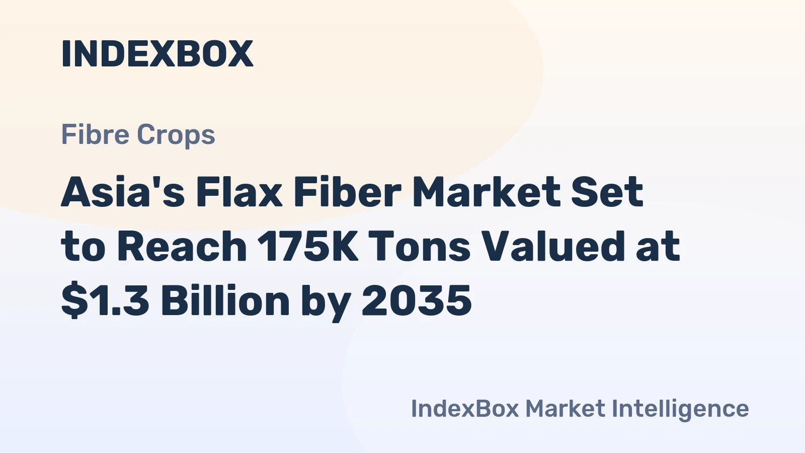 Asia's Flax Fiber Market Set to Reach 175K Tons Valued at $1.3 Billion by 2035
