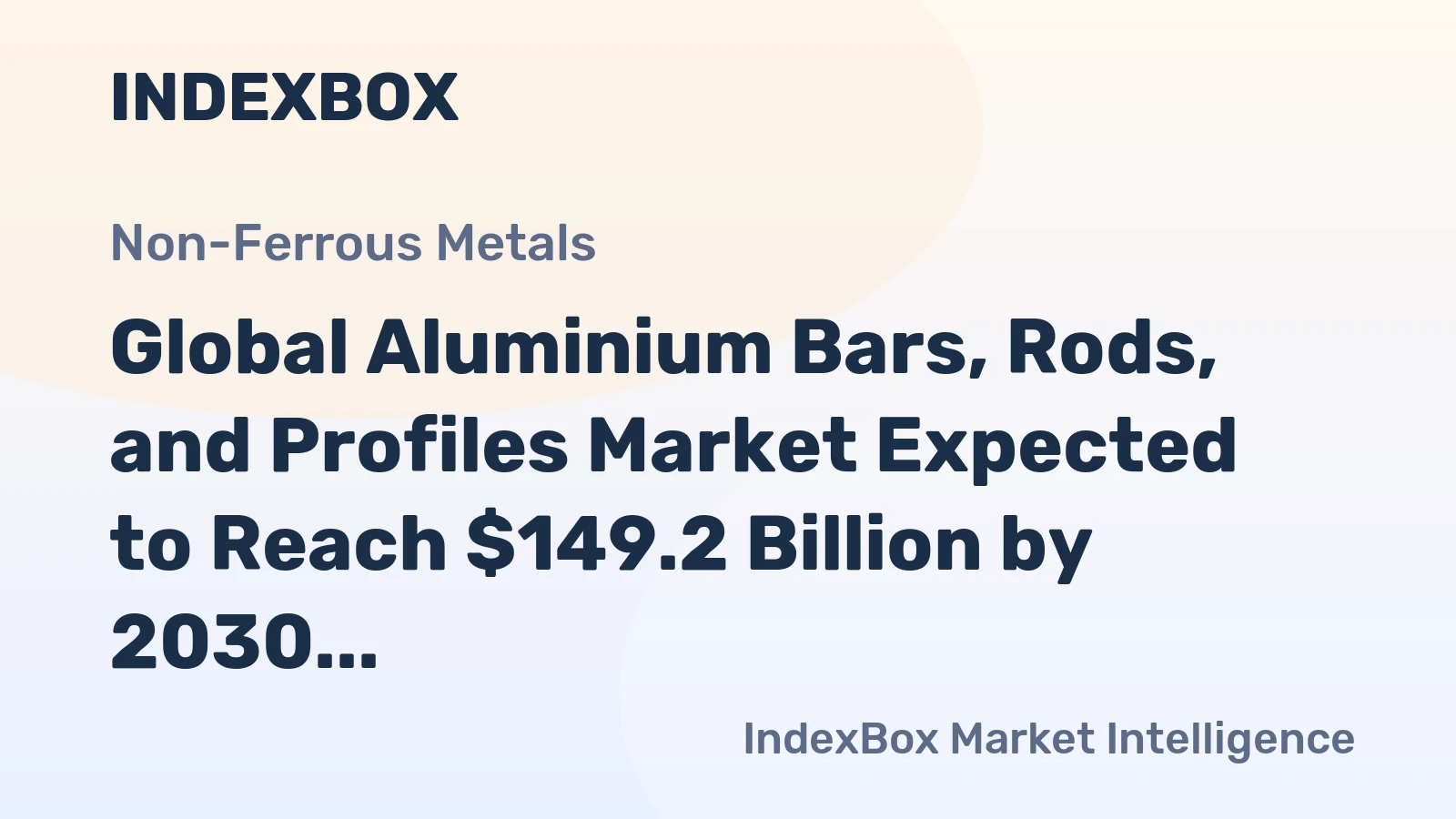 Global Aluminium Bars, Rods, and Profiles Market Expected to Reach $149.2 Billion by 2030 with a CAGR of +5.2%