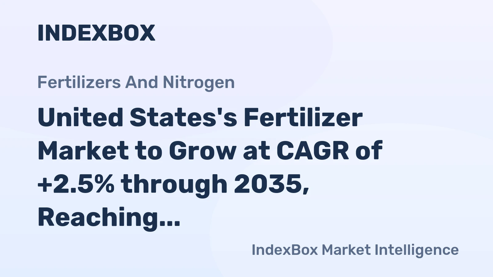 United States's Fertilizer Market to Grow at CAGR of +2.5% through 2035, Reaching $37.7B in Value