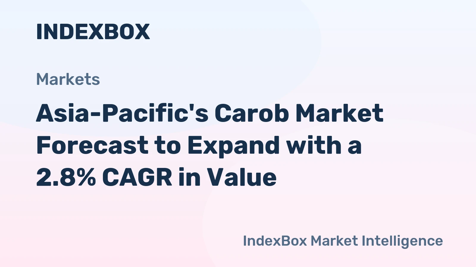 Asia-Pacific's Carob Market Forecast to Expand with a 2.8% CAGR in Value