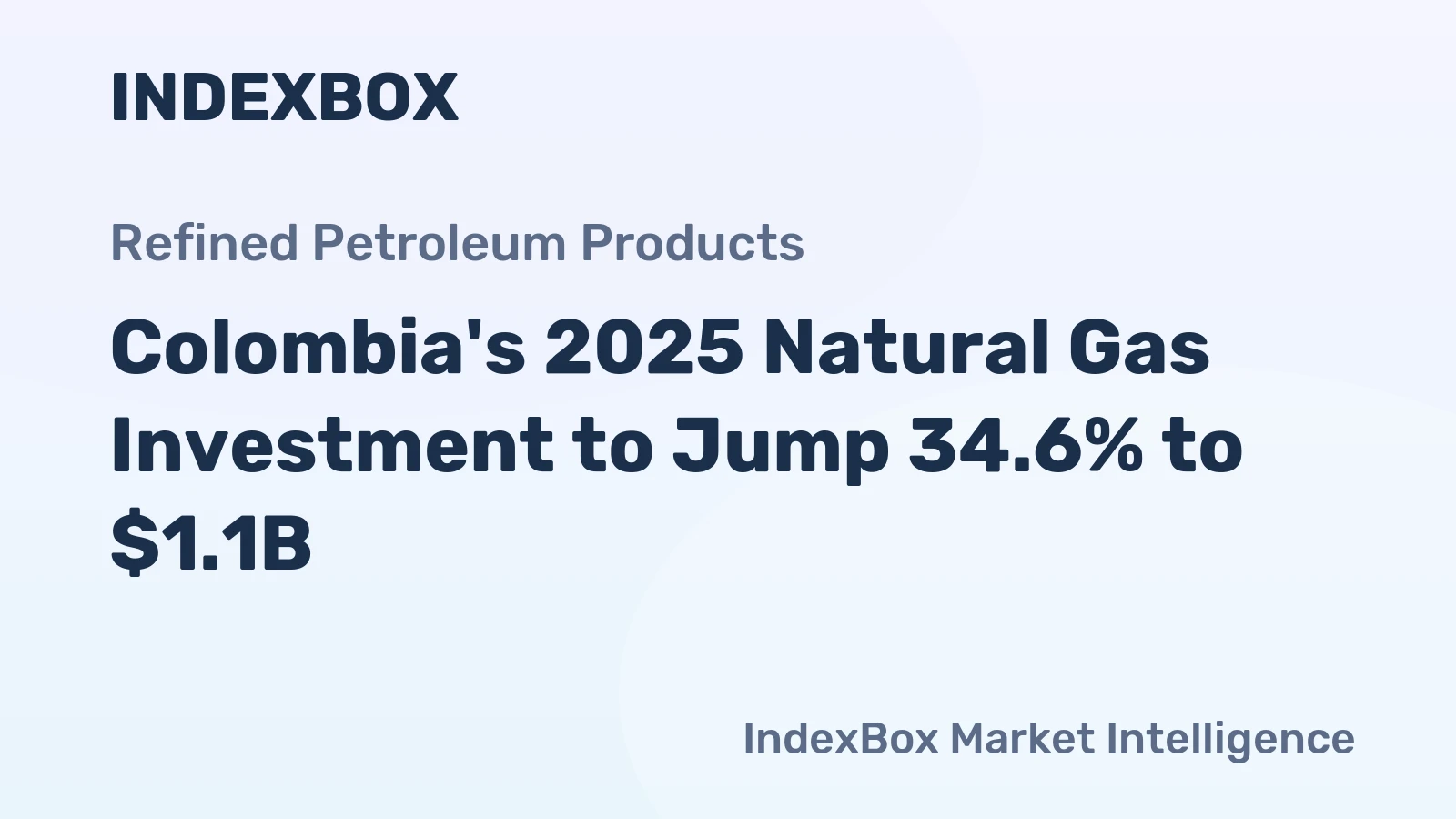 Colombia's 2025 Natural Gas Investment to Jump 34.6% to $1.1B
