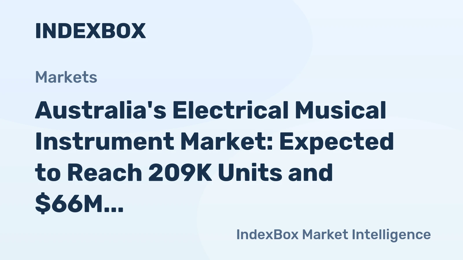 Australia's Electrical Musical Instrument Market: Expected to Reach 209K Units and $66M in Value by 2035