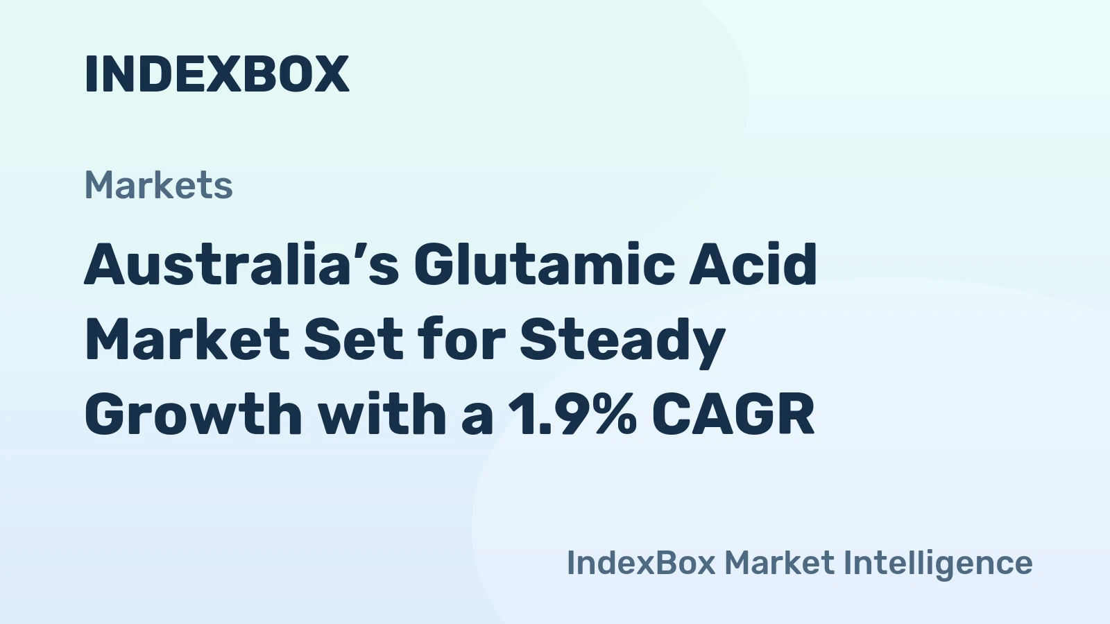 Australia’s Glutamic Acid Market Set for Steady Growth with a 1.9% CAGR