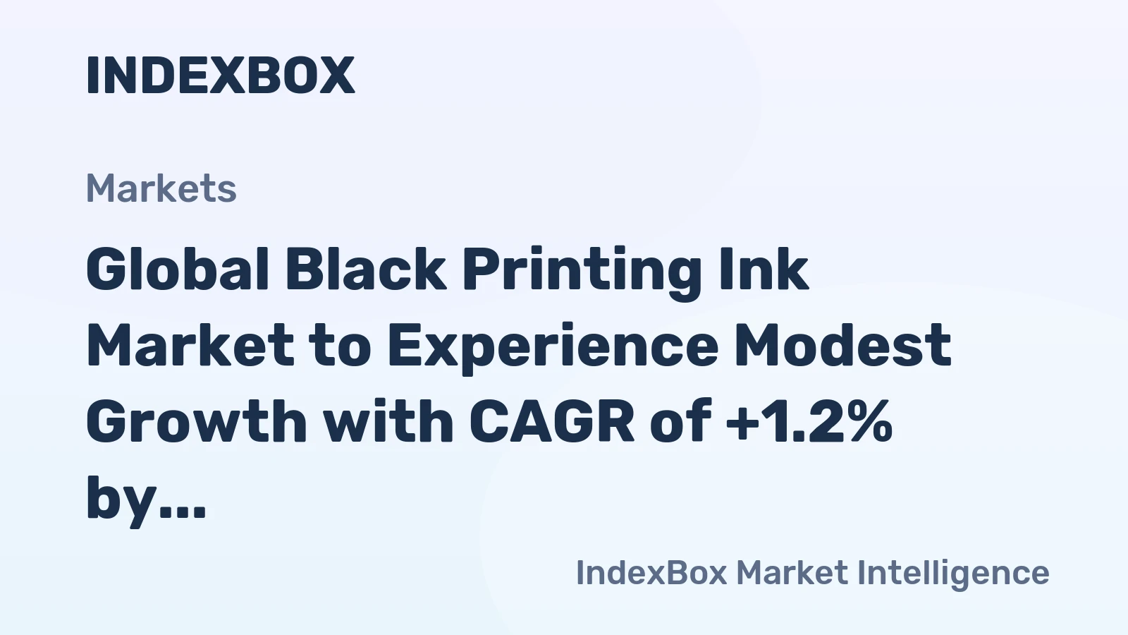 Global Black Printing Ink Market to Experience Modest Growth with CAGR of +1.2% by 2035