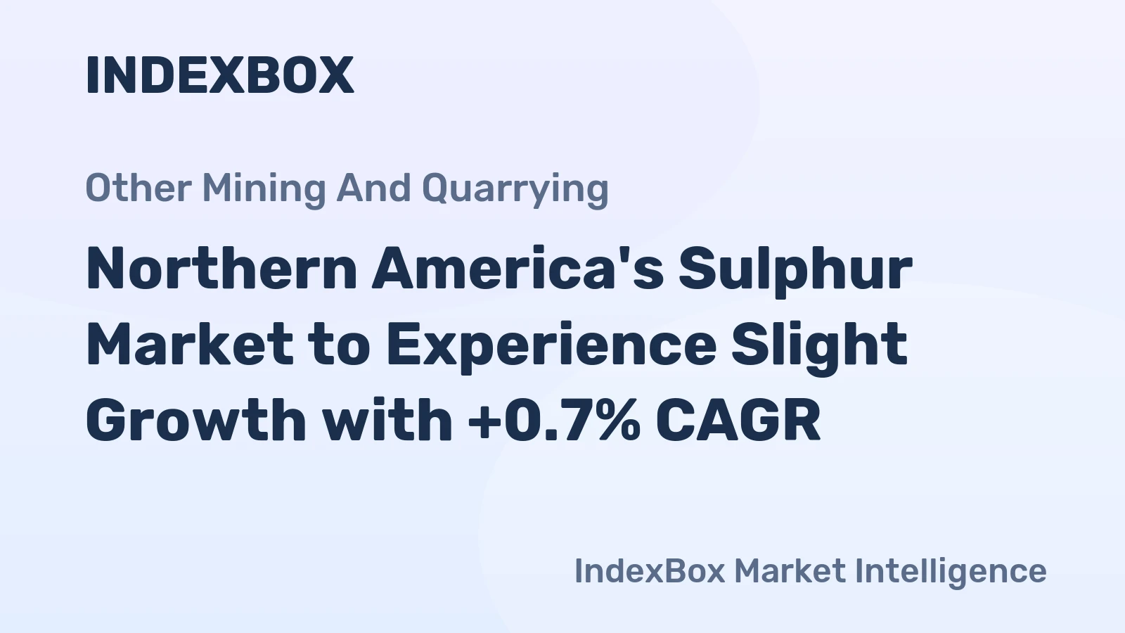 Northern America's Sulphur Market to Experience Slight Growth with +0.7% CAGR