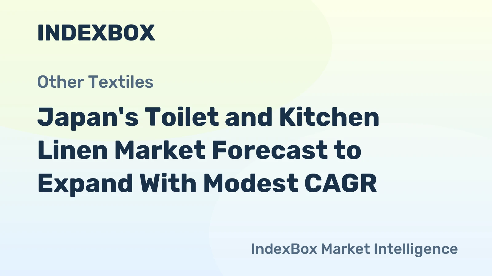 Japan's Toilet and Kitchen Linen Market Forecast to Expand With Modest CAGR