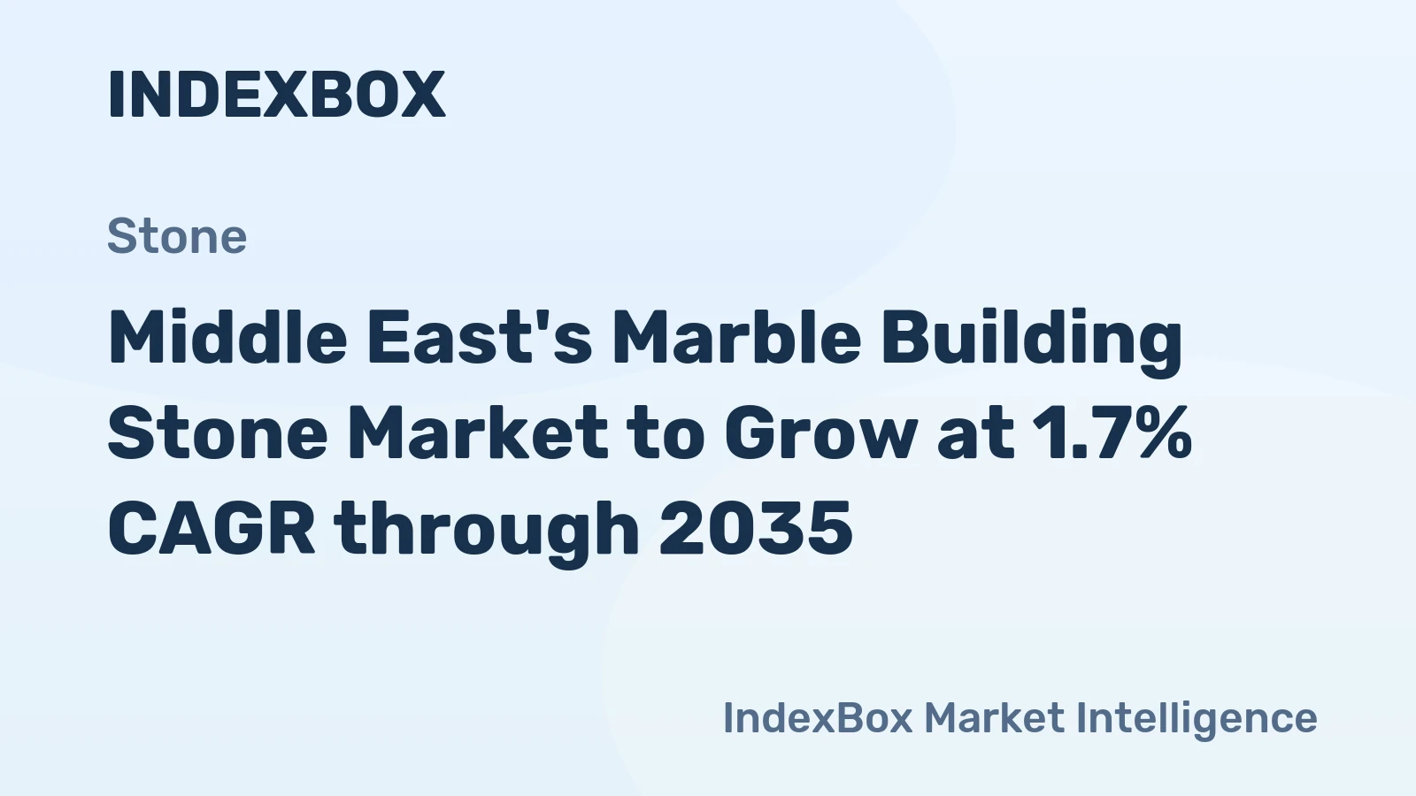 Middle East's Marble Building Stone Market to Grow at 1.7% CAGR through 2035