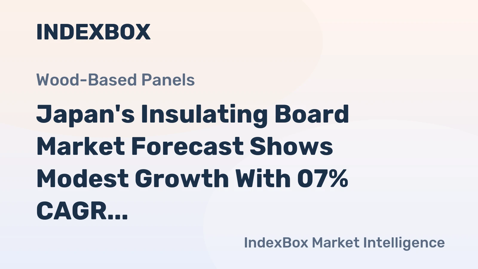 Japan's Insulating Board Market Forecast Shows Modest Growth With 07% CAGR Through 2035