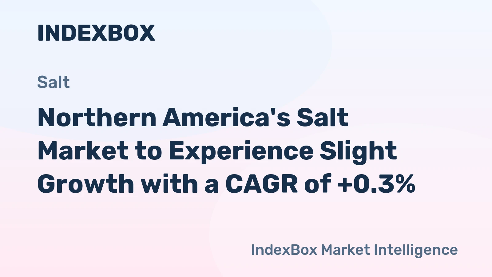 Northern America's Salt Market to Experience Slight Growth with a CAGR of +0.3%