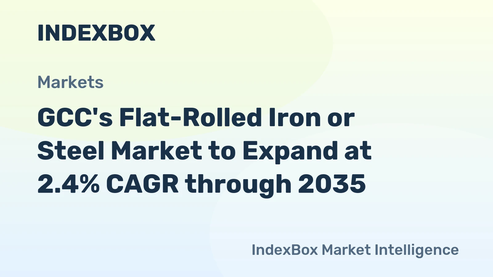 GCC's Flat-Rolled Iron or Steel Market to Expand at 2.4% CAGR through 2035