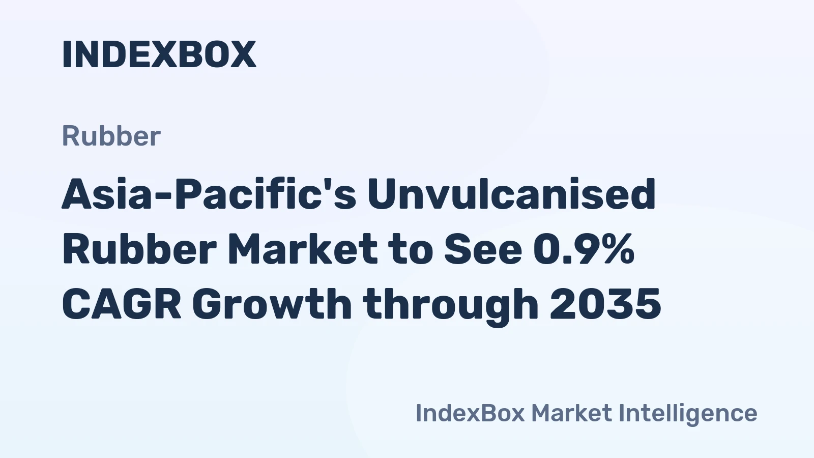 Asia-Pacific's Unvulcanised Rubber Market to See 0.9% CAGR Growth through 2035