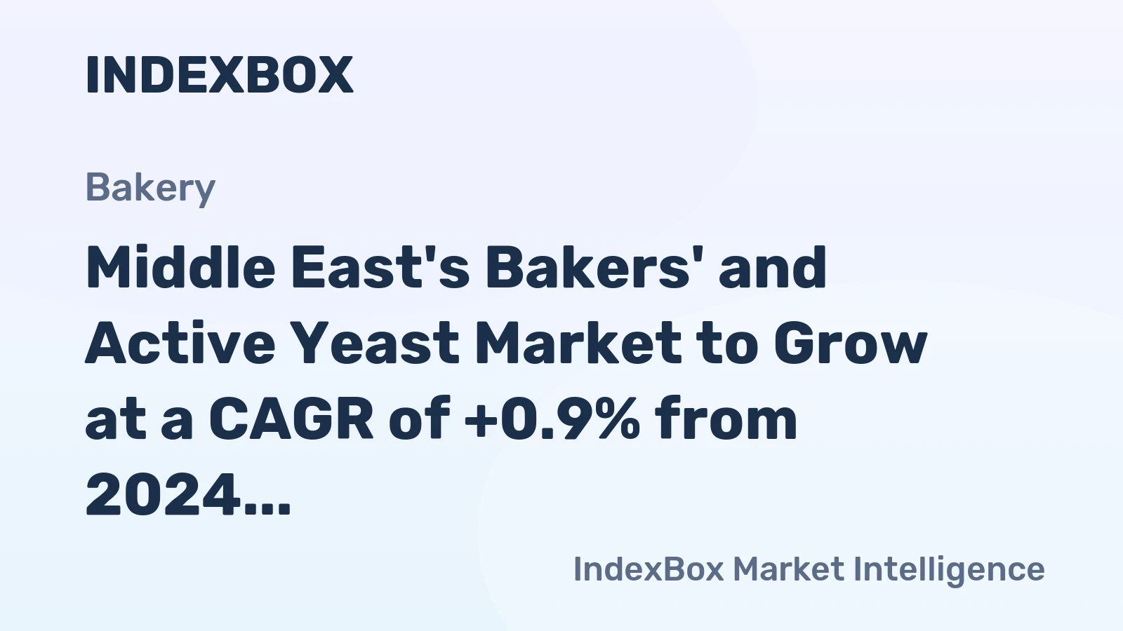 Middle East's Bakers' and Active Yeast Market to Grow at a CAGR of +0.9% from 2024 to 2035