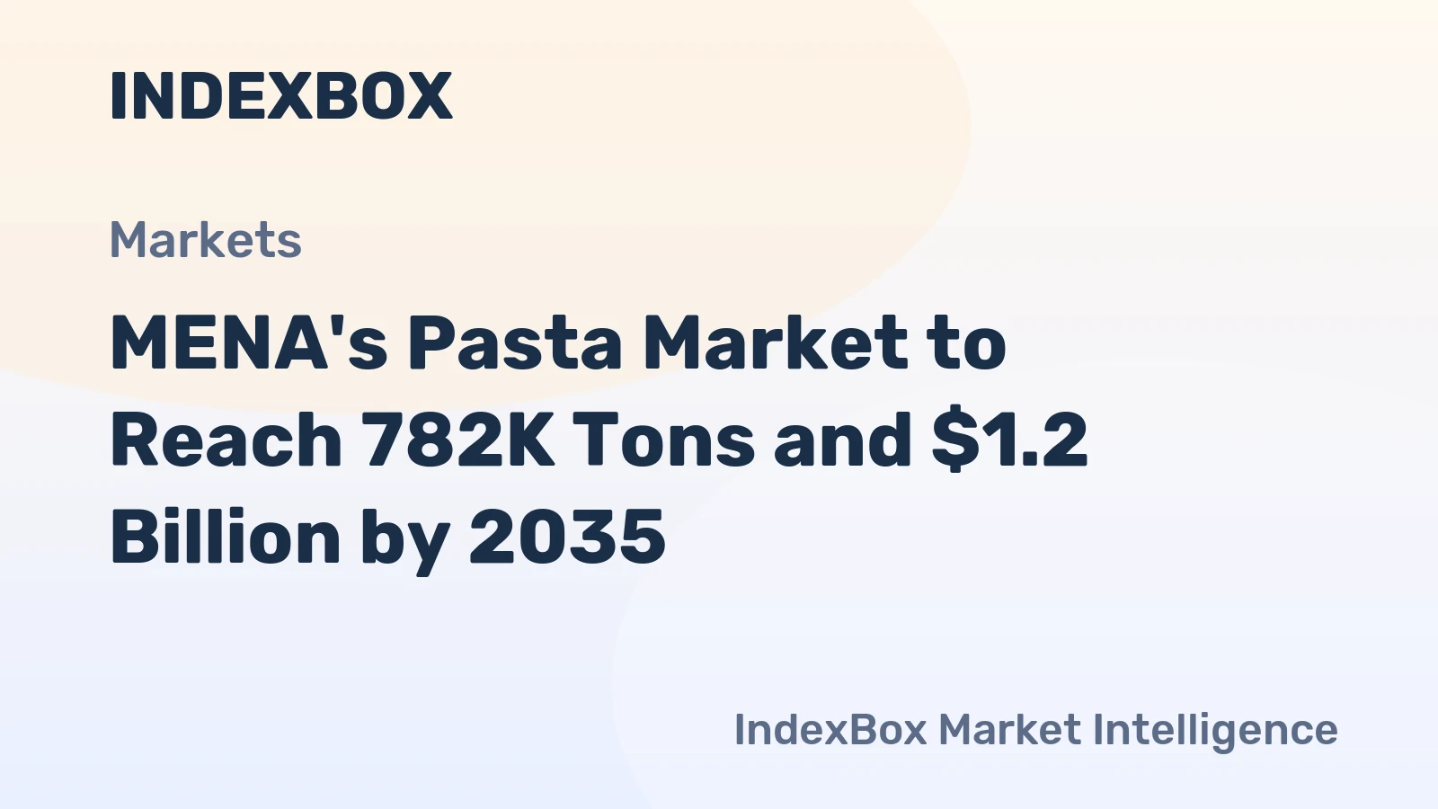 MENA's Pasta Market to Reach 782K Tons and $1.2 Billion by 2035