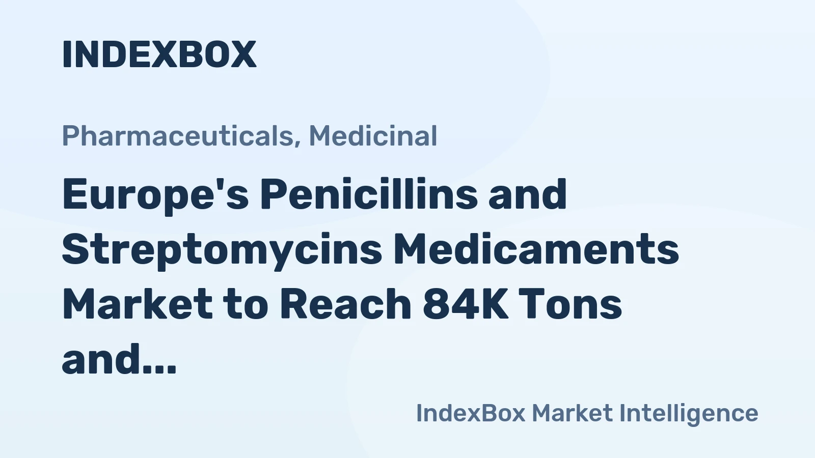 Europe's Penicillins and Streptomycins Medicaments Market to Reach 84K Tons and $5.1 Billion